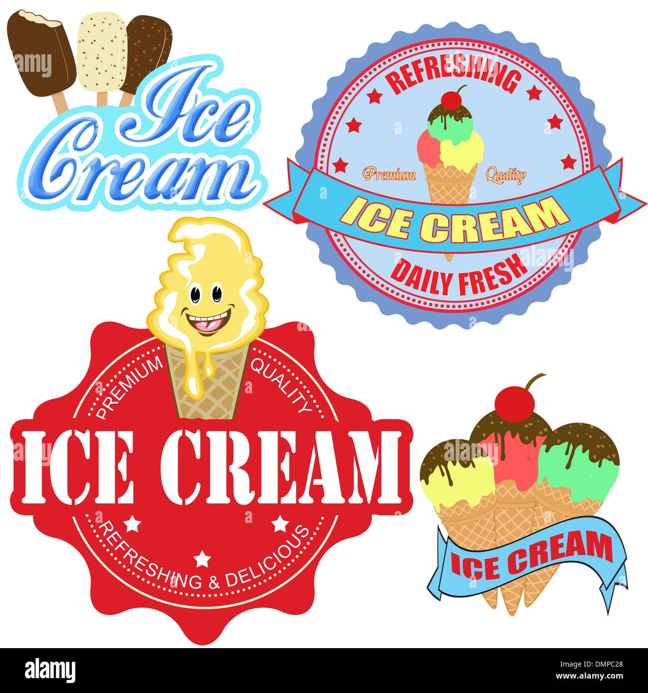 Ice cream party vectors Stock Vector Images - Alamy