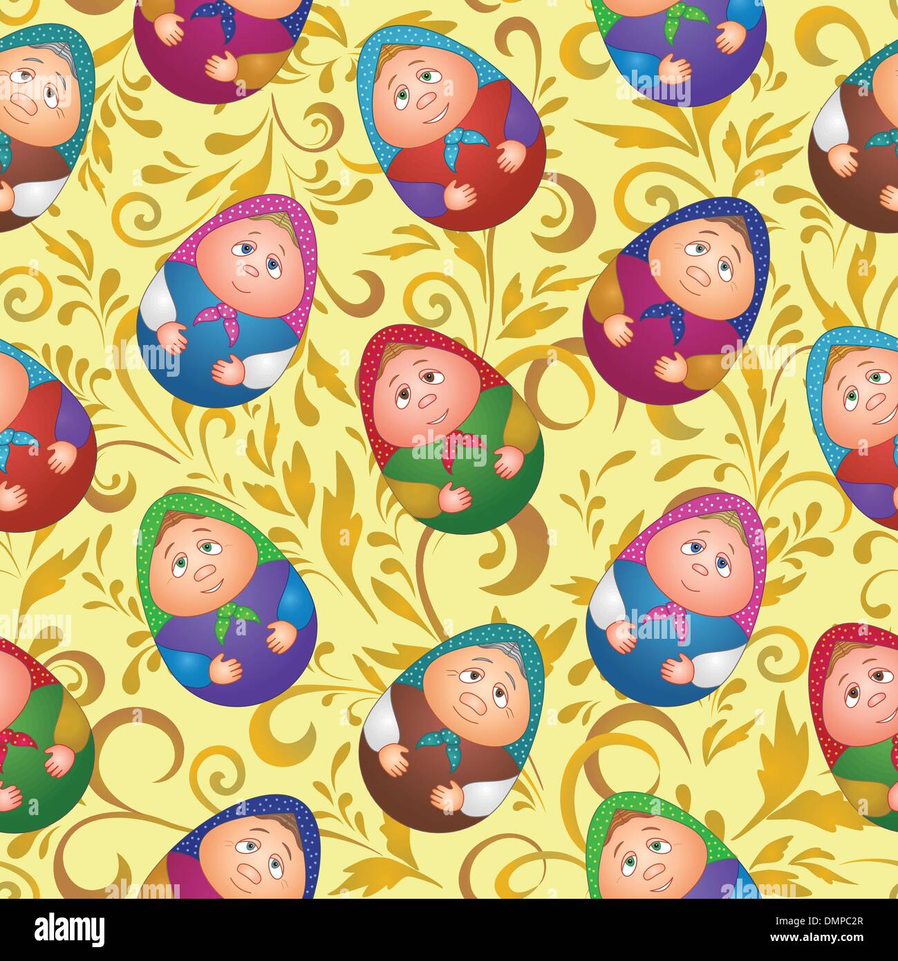 Vintage dolls Stock Vector Images - Alamy
