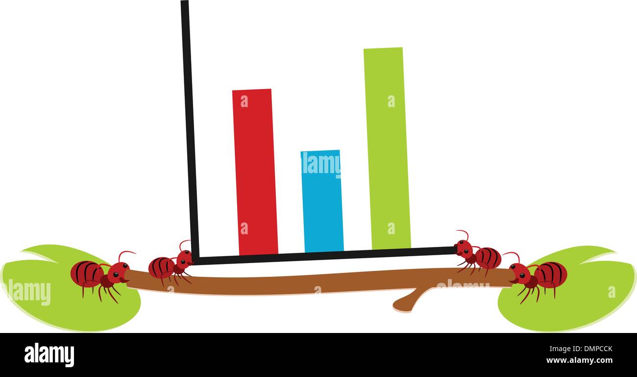 Red ants graph illustration Stock Vector Image & Art - Alamy