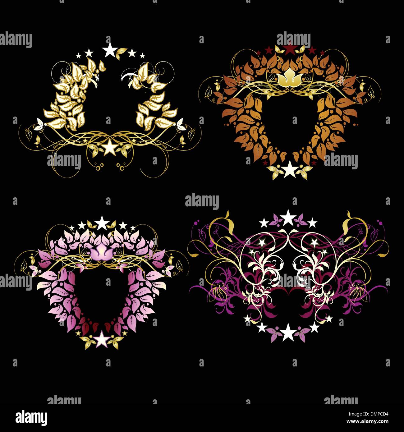 set of ornate design elements Stock Vector Image & Art - Alamy