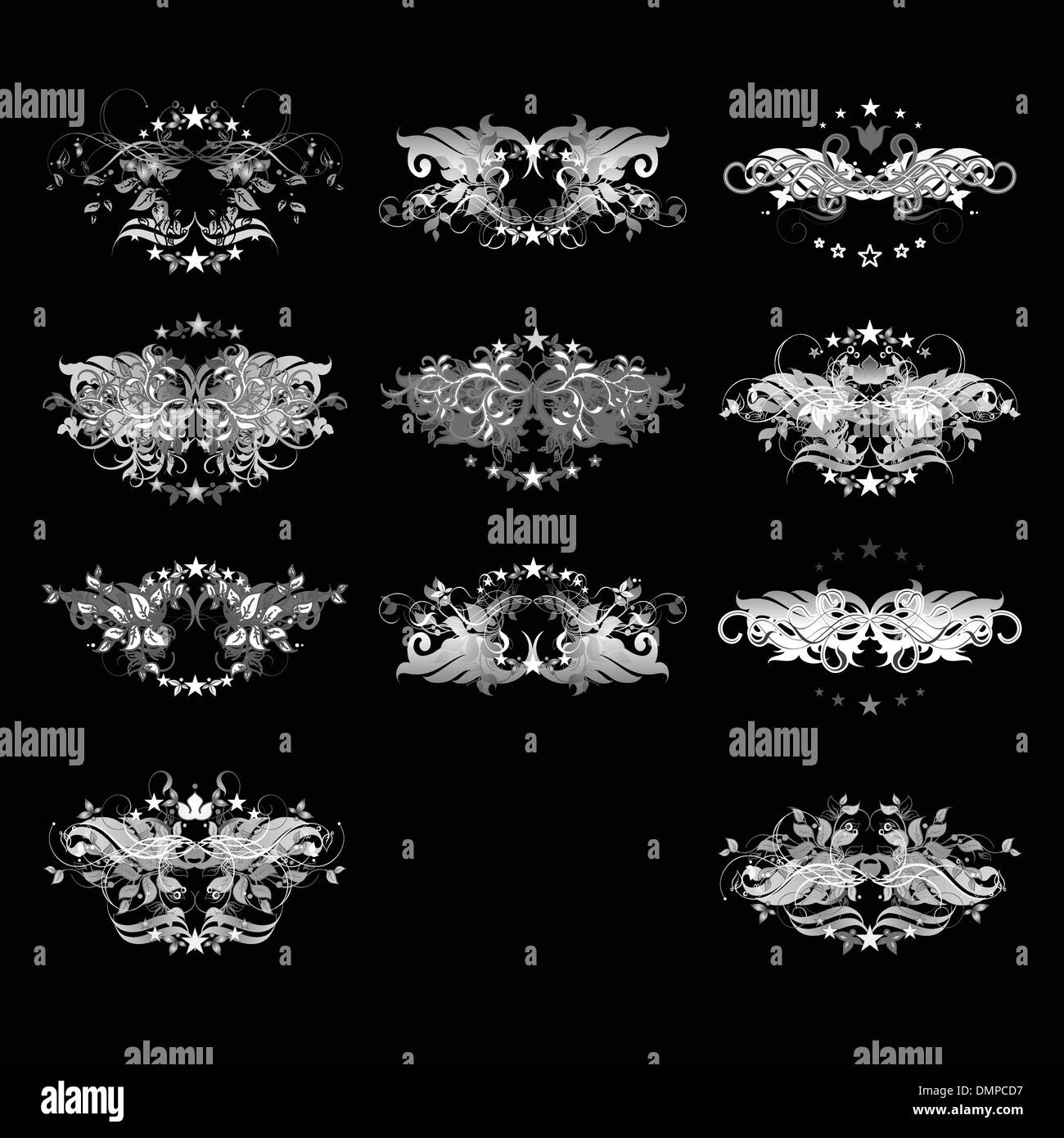 Medieval style elements Black and White Stock Photos & Images - Alamy