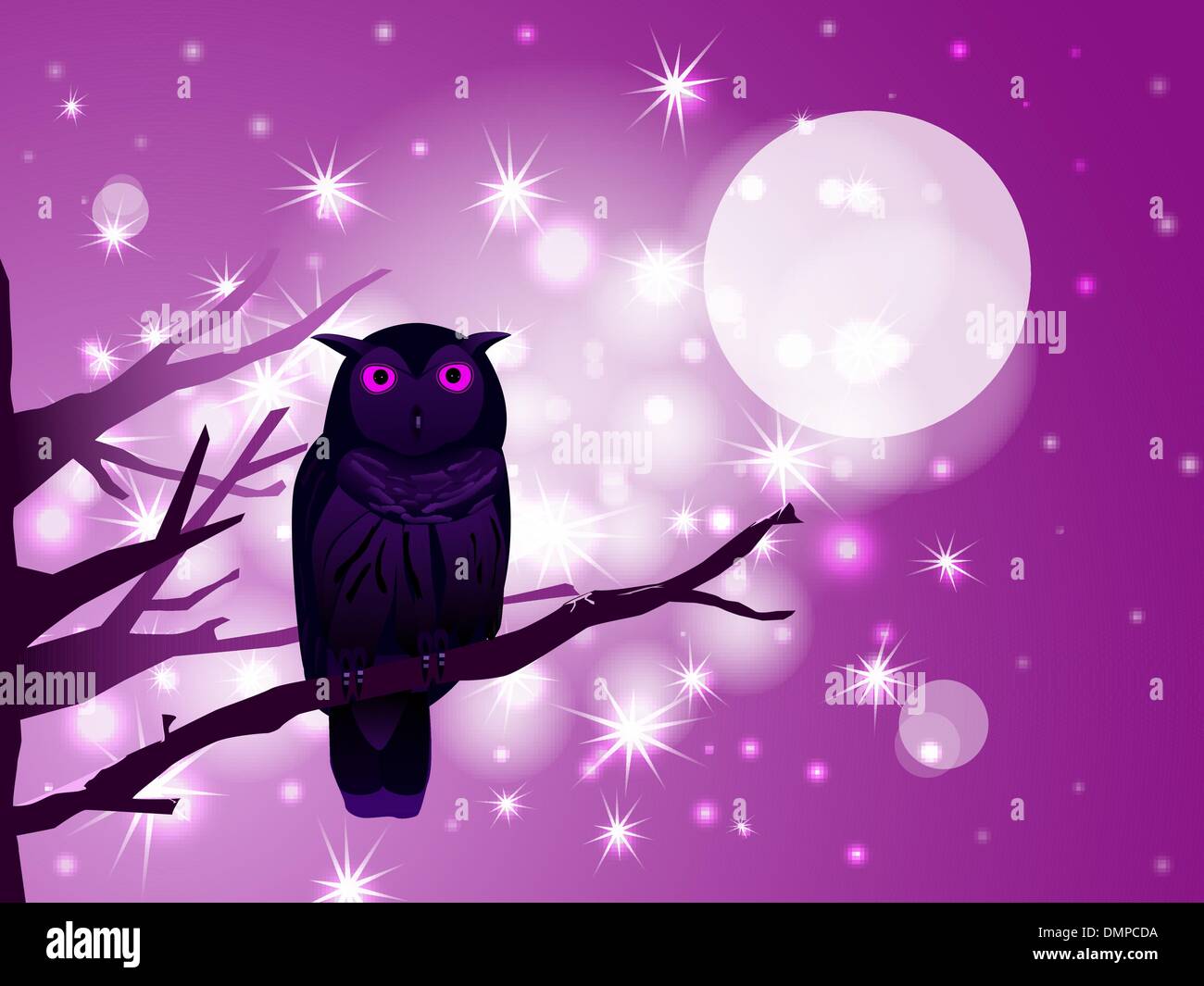 Tree branch owl Stock Vector Images - Alamy