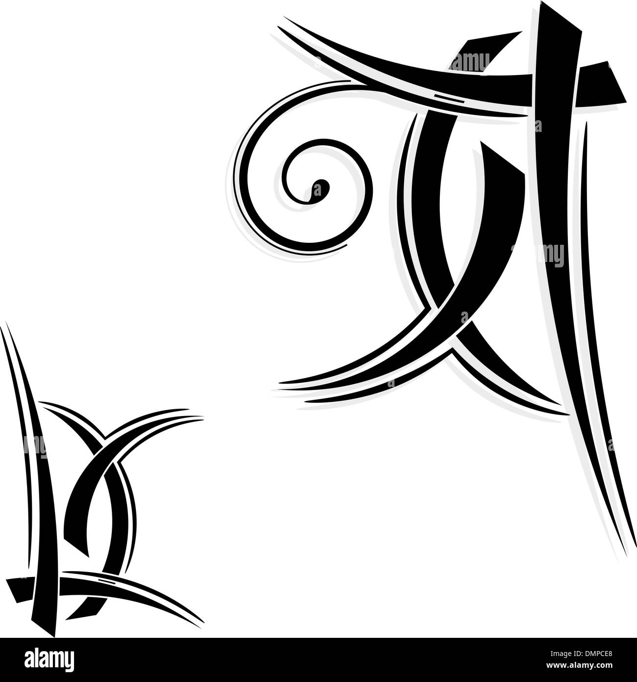Tribal Letters Tattoos Designs