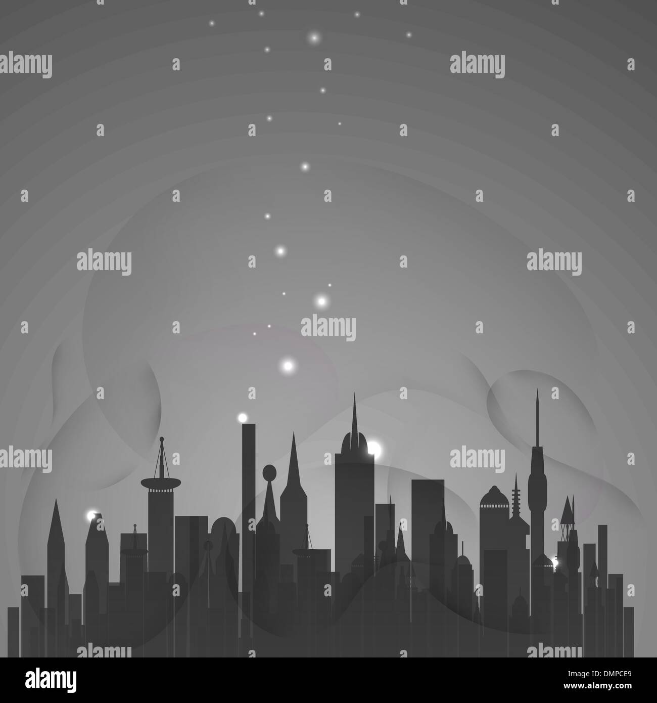 Abstract city with stars Stock Vector Image & Art - Alamy