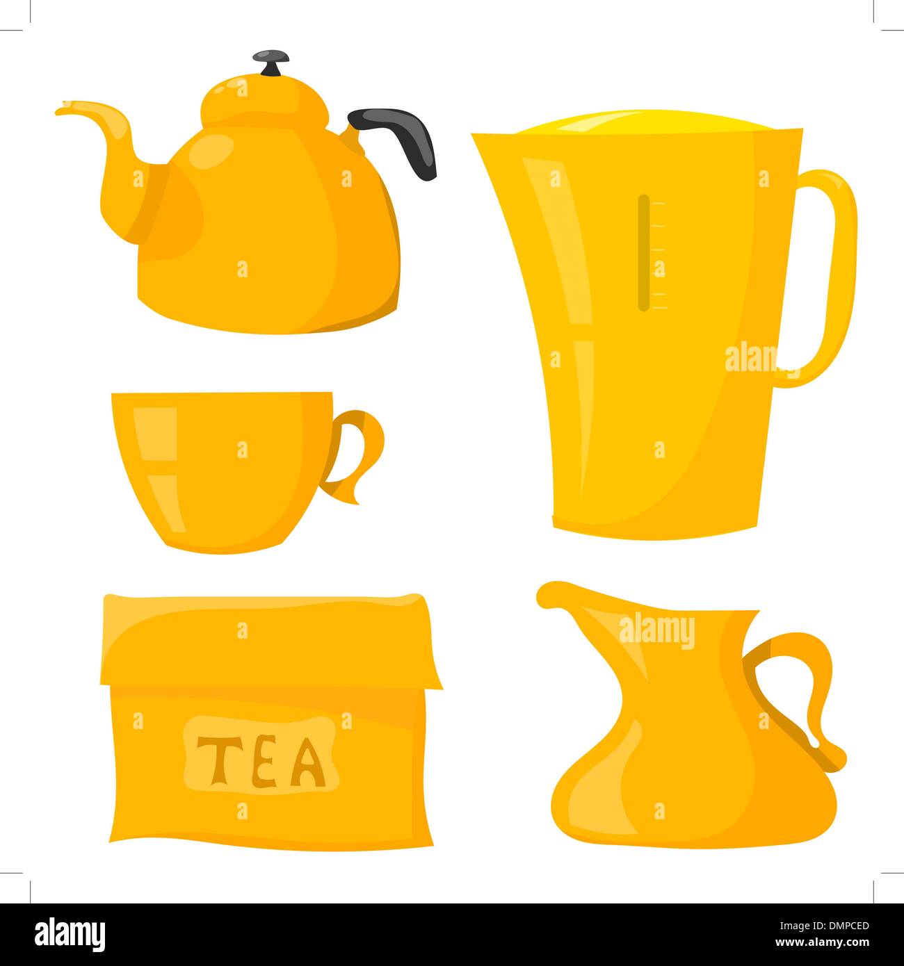Kitchen tea drinks table Stock Vector Images - Alamy