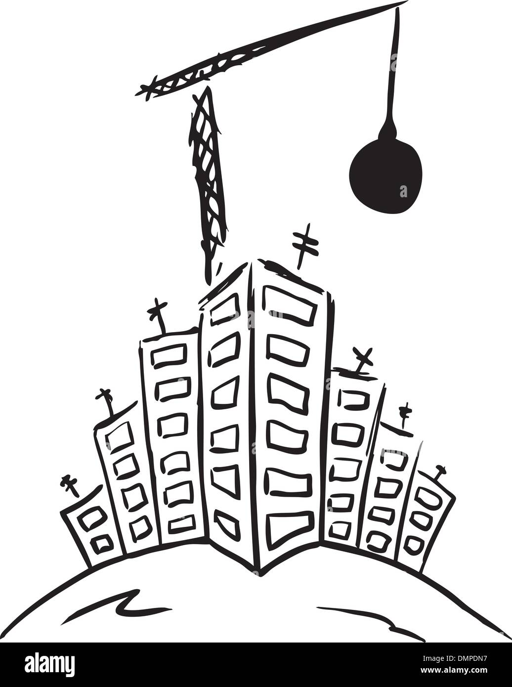 City of destruction Stock Vector Images - Alamy