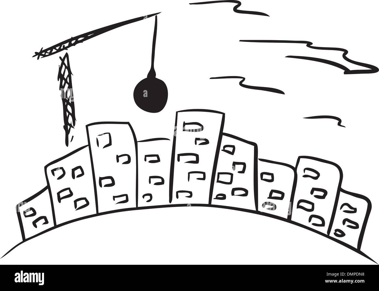 Destruction city Stock Vector Images - Alamy