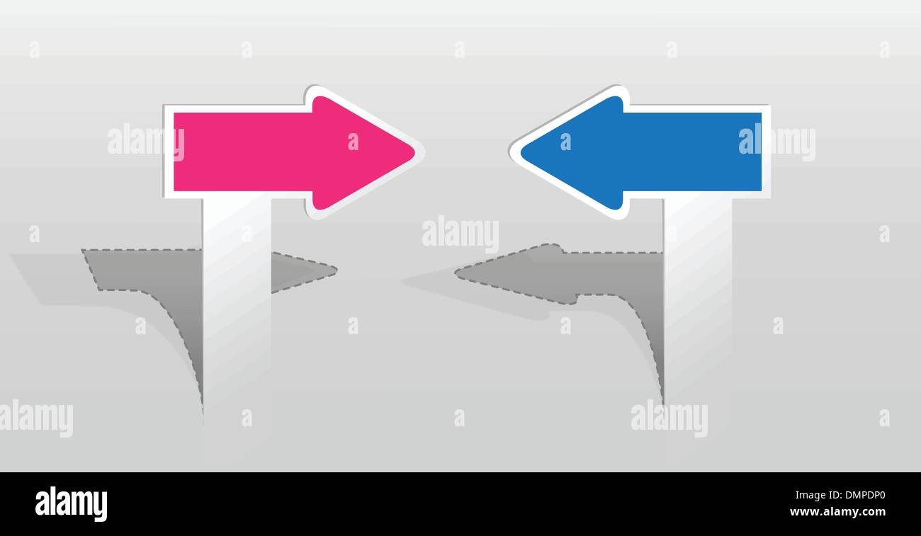 Sticker with arrow sign Stock Vector Image & Art - Alamy