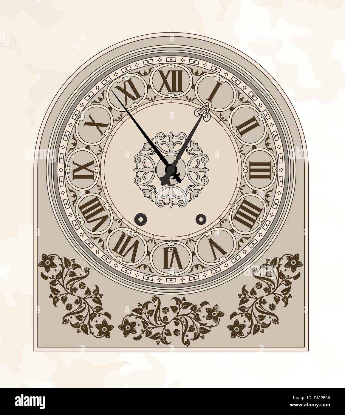 Antique clock vector vectors hi-res stock photography and images - Alamy