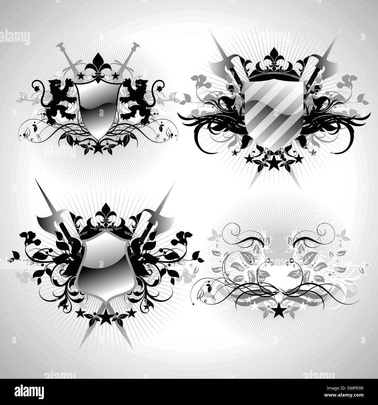 Set of ornate shields Stock Vector Image & Art - Alamy