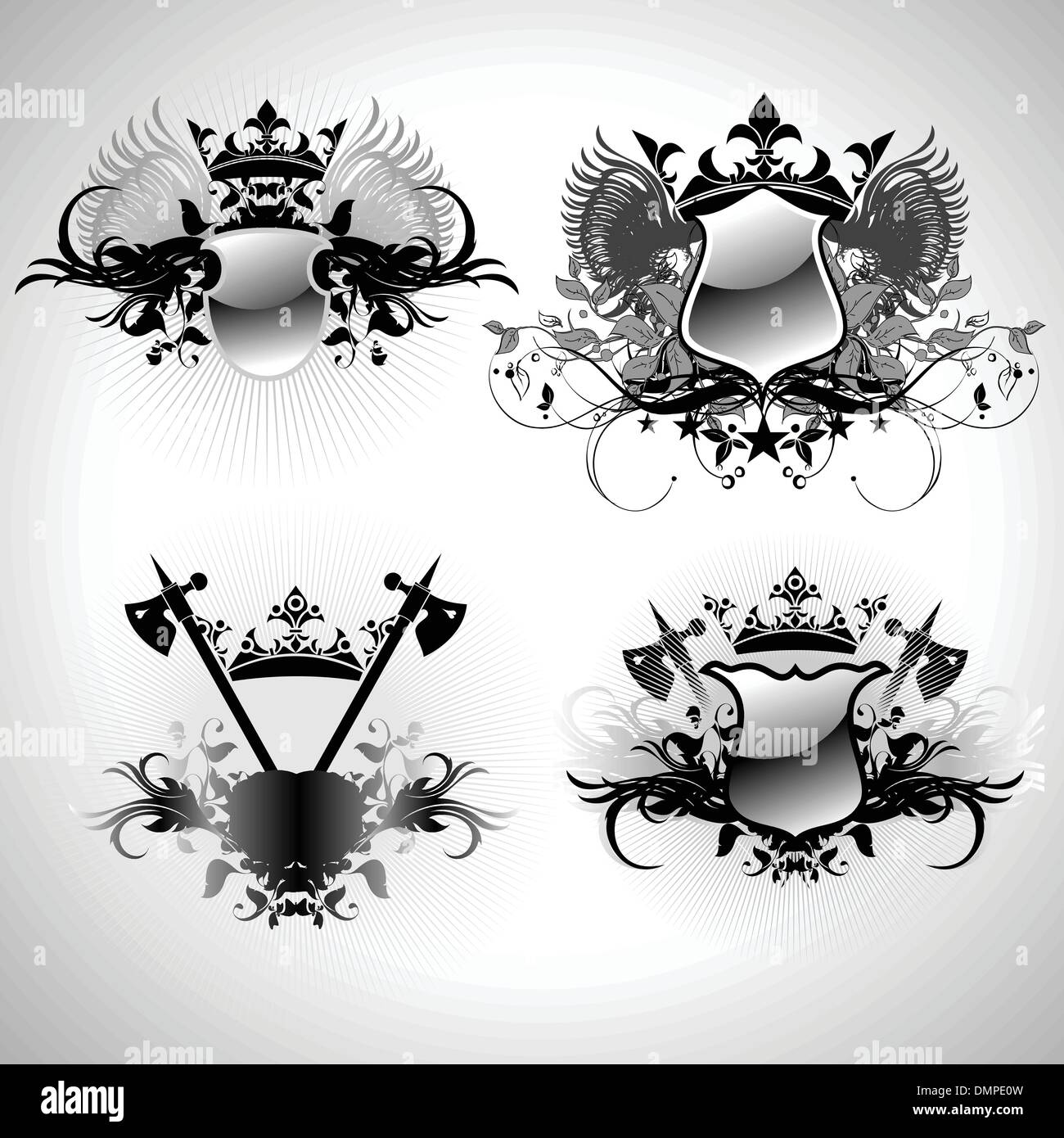 Set of ornate shields Stock Vector Image & Art - Alamy