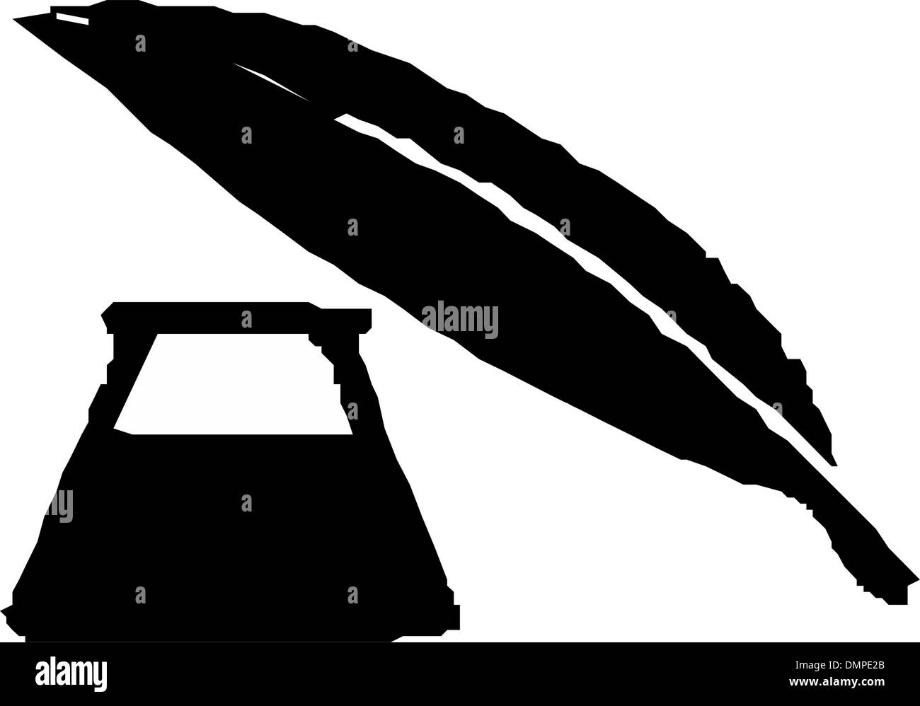 Feather pen ink calligraphic letter Stock Vector Image & Art - Alamy