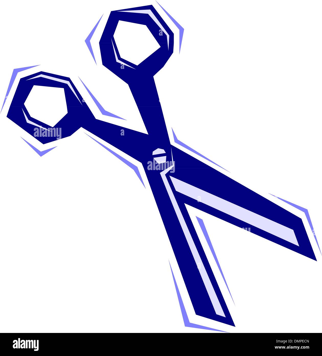 Open scissors vector Stock Vector Images - Alamy