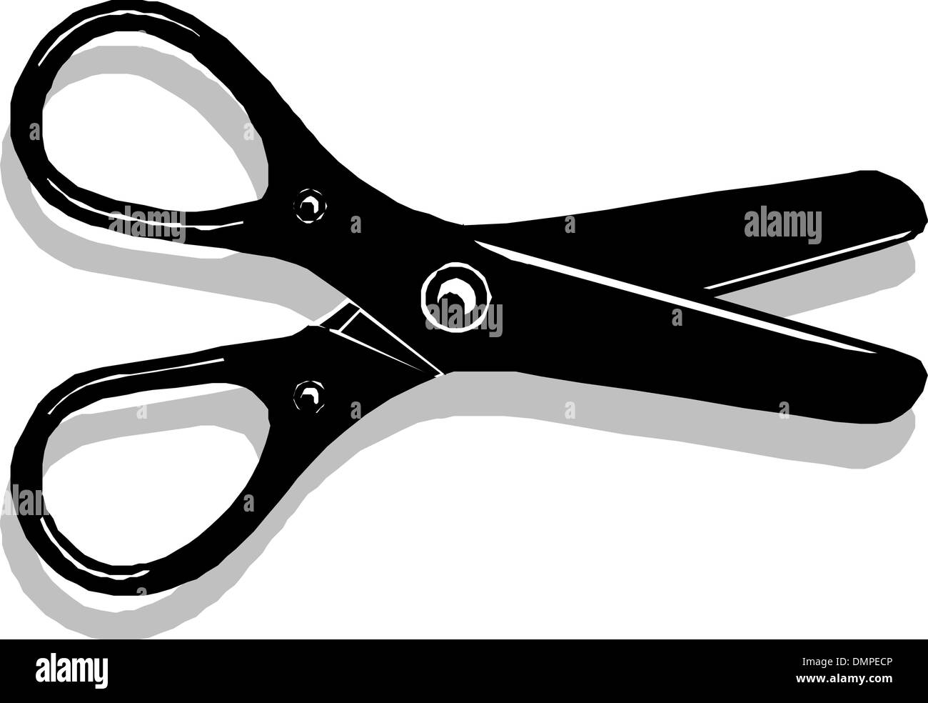 Open scissors vector Stock Vector Images - Alamy