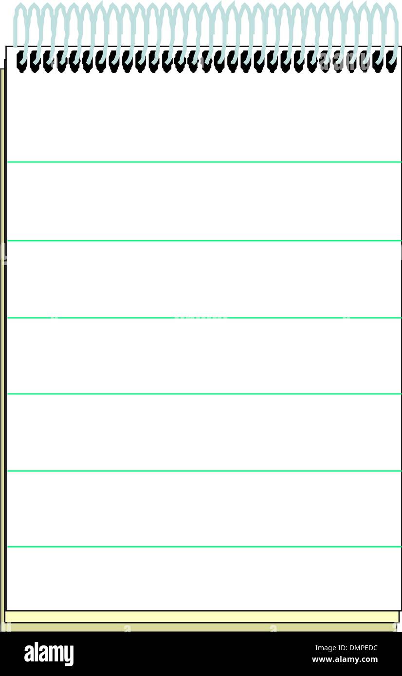 Blank white paper notebook Stock Vector Image & Art - Alamy