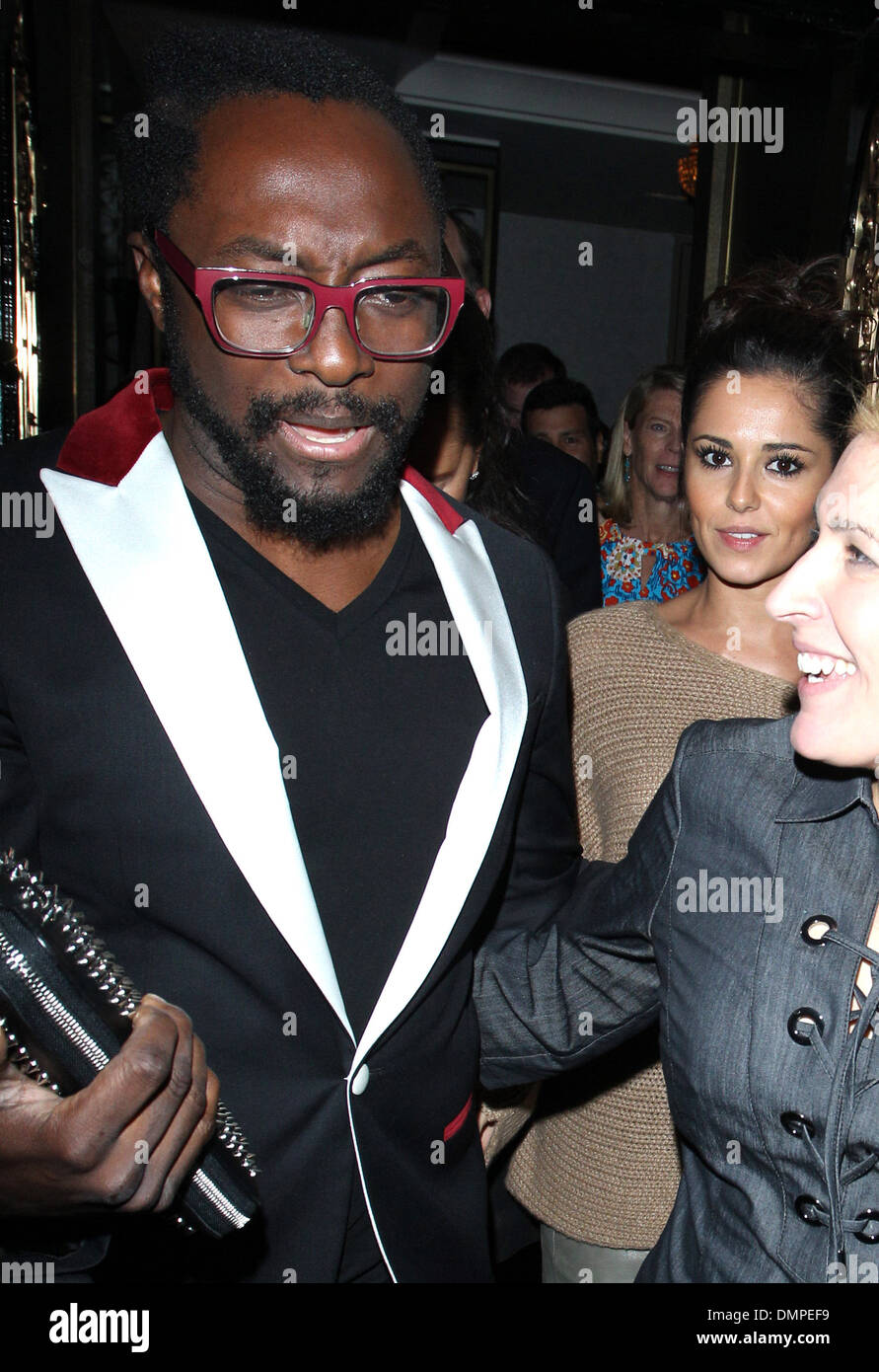 Will.i.am and Cheryl Cole leave Scott's restaurant in Mayfair after ...