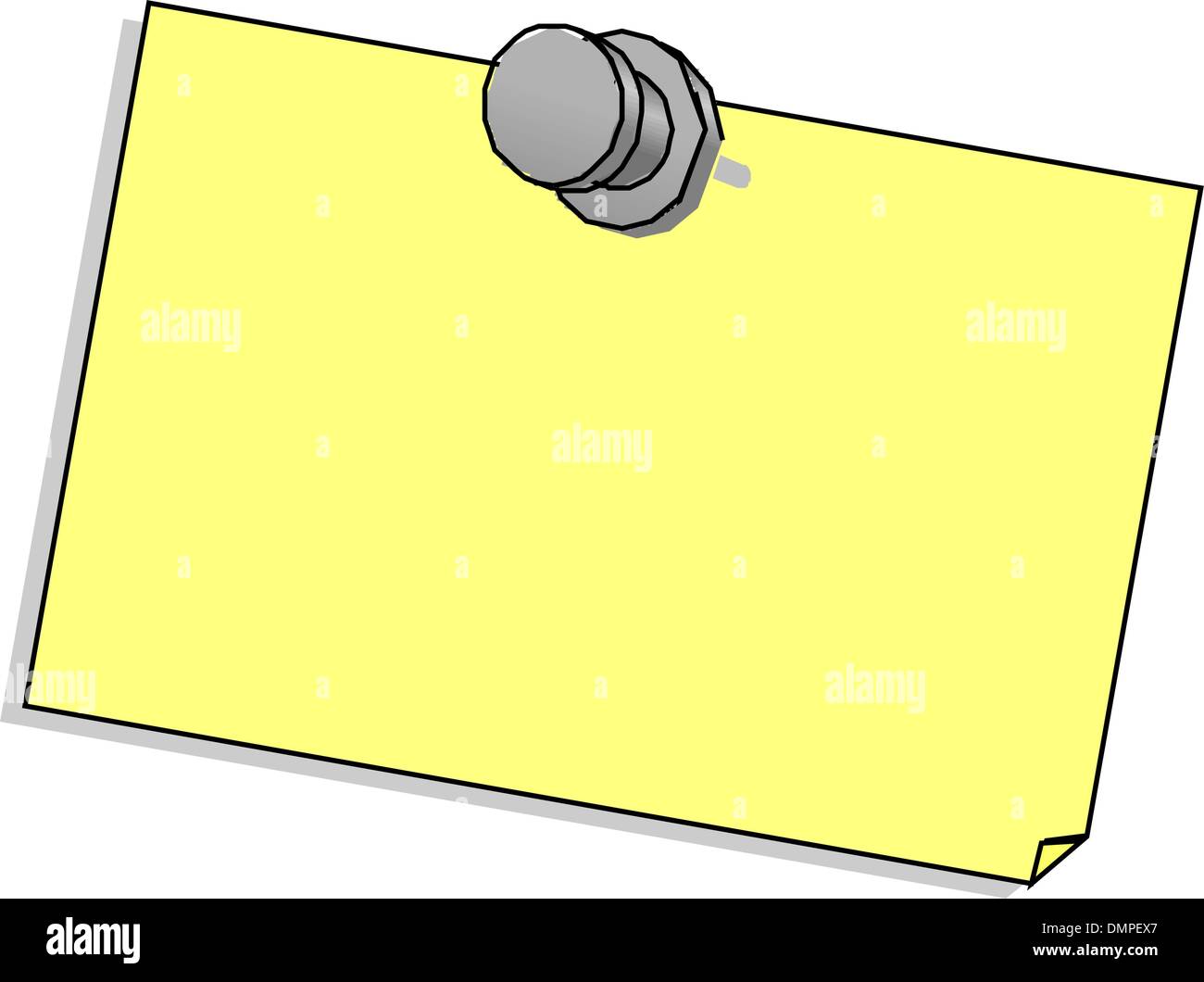 Note with tack Stock Vector Image & Art - Alamy