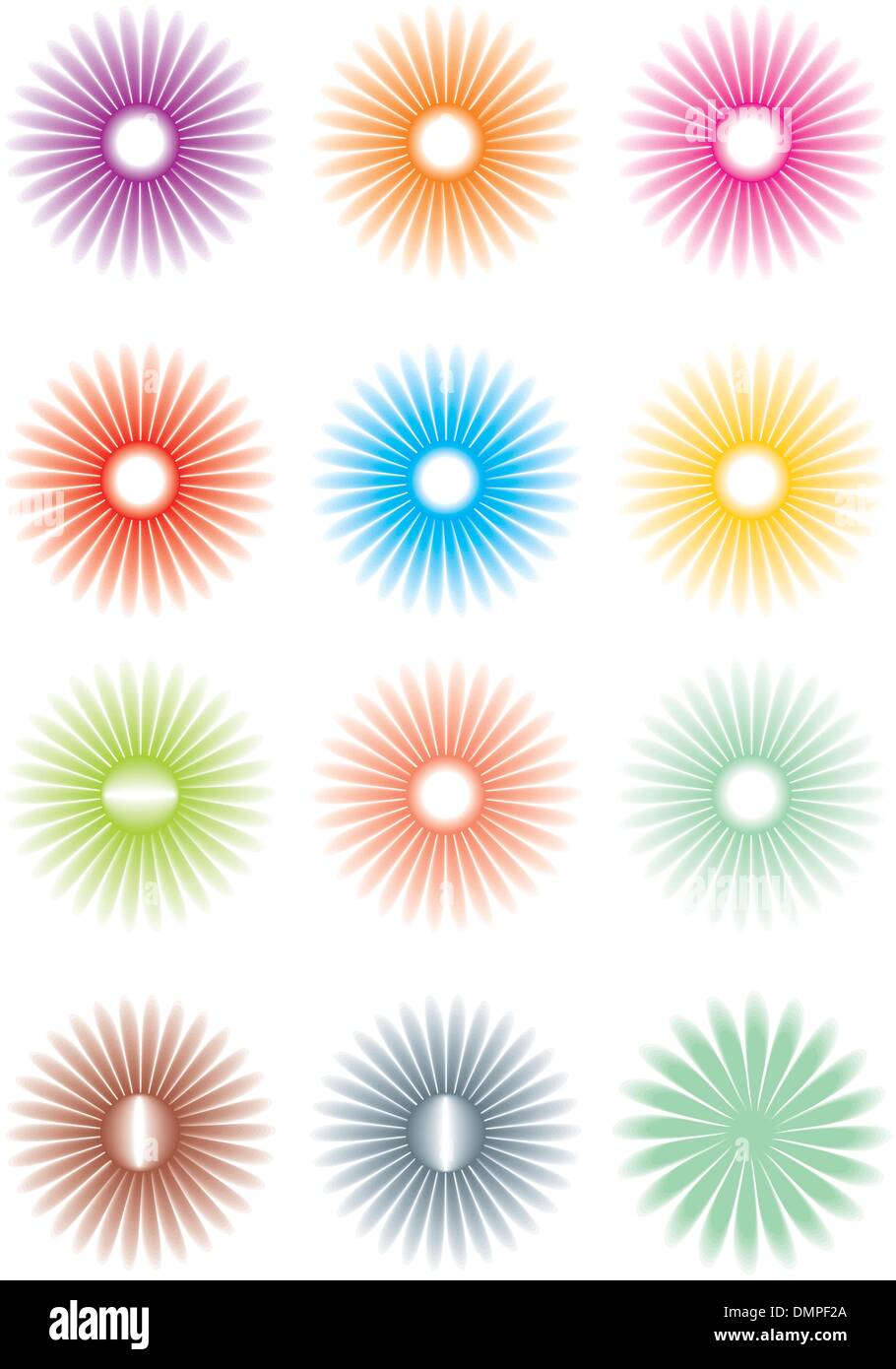 Flowers of different color, icons Stock Vector Image & Art - Alamy