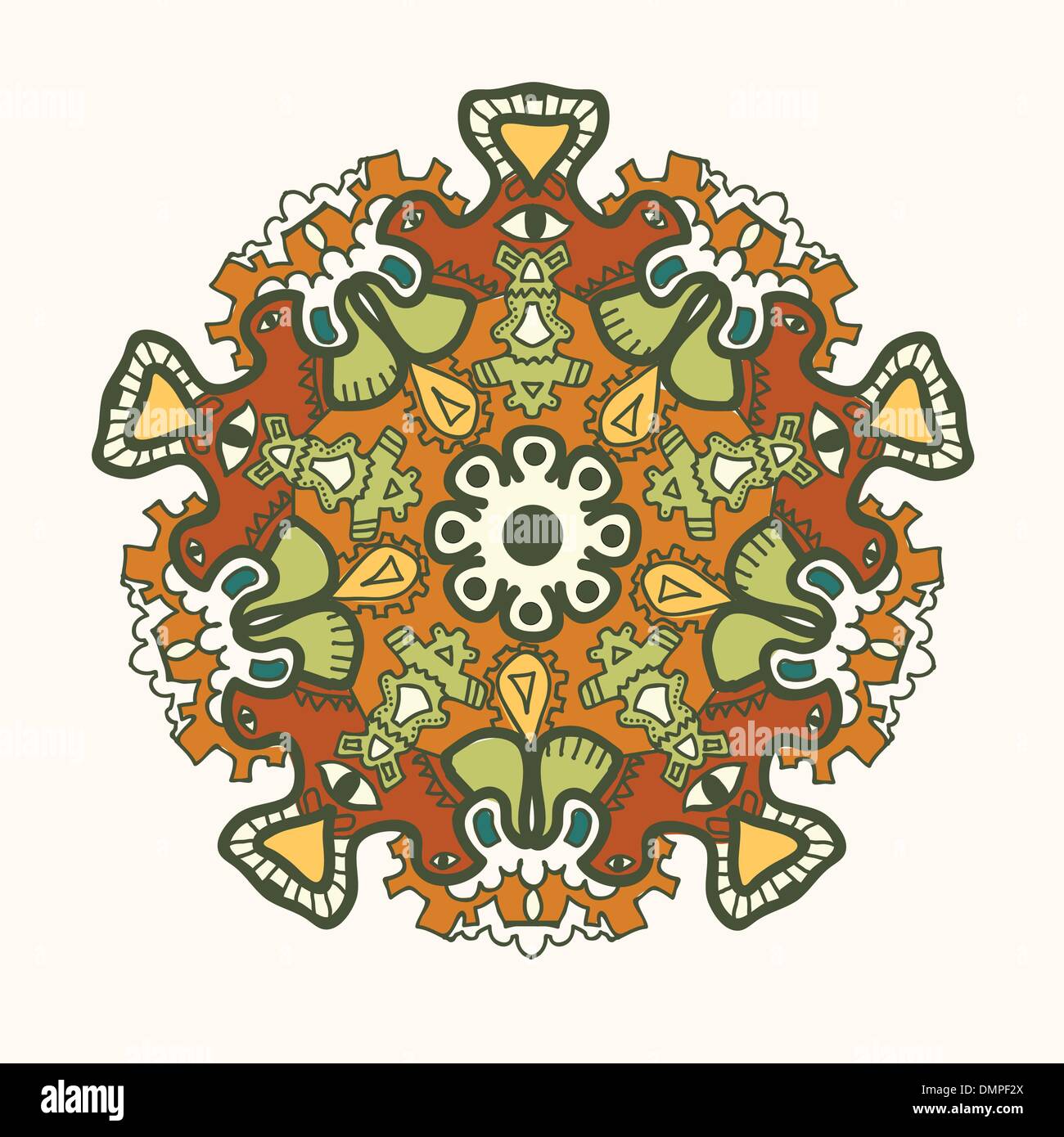 Embroidery round pattern Stock Vector Images - Alamy