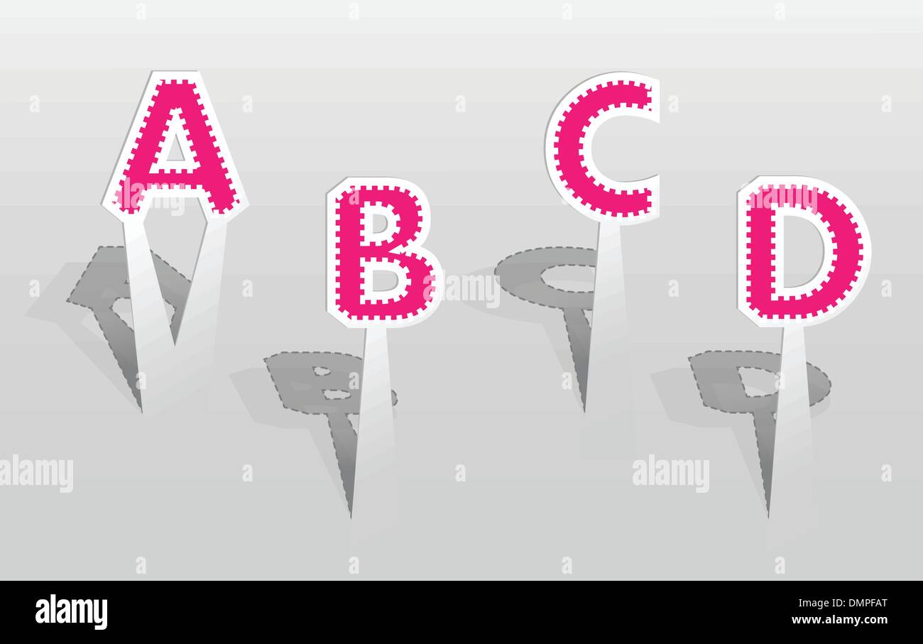 Illustration of ABCD letters Stock Vector Image & Art - Alamy