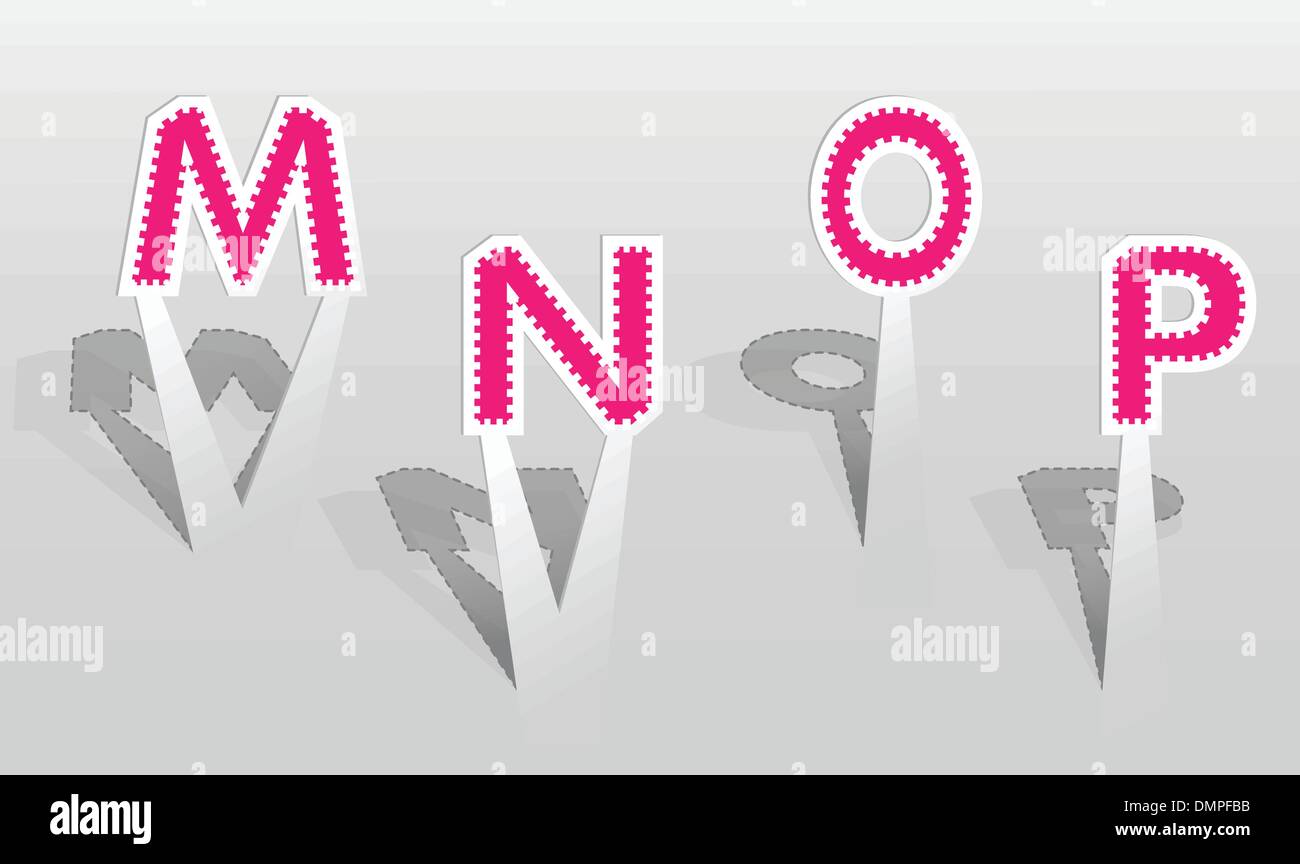 Illustration of MNOP letters Stock Vector Image & Art - Alamy