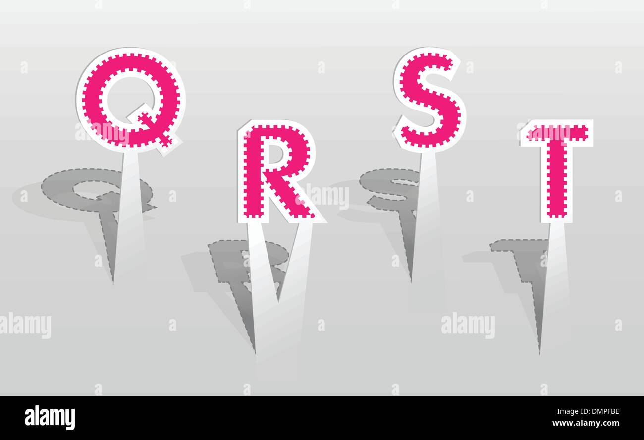 Illustration of QRST letters Stock Vector Image & Art - Alamy