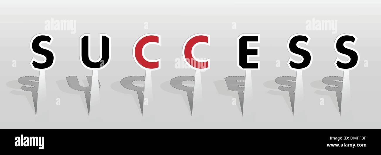 Illustration of success word Stock Vector Image & Art - Alamy