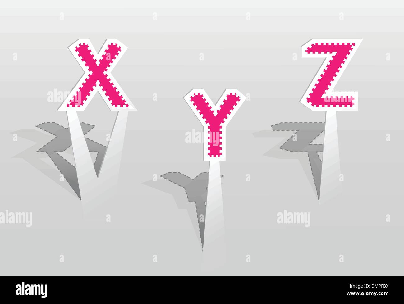 Illustration of XYZ letters Stock Vector Image & Art - Alamy