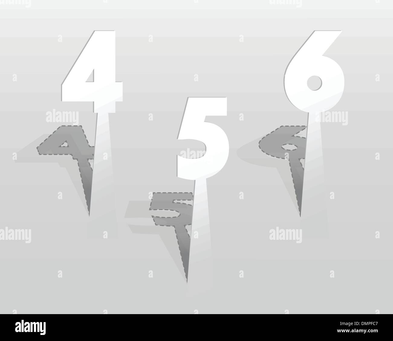 Illustration of white paper numbers Stock Vector Image & Art - Alamy