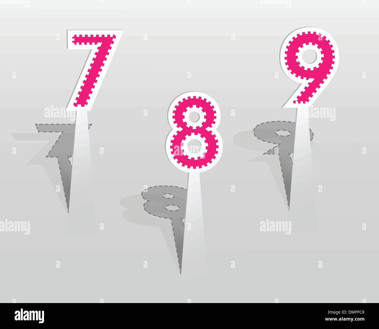 Illustration of paper numbers Stock Vector Image & Art - Alamy