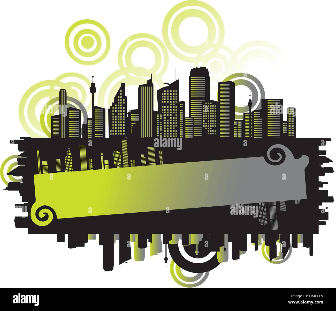 Cityscape, urban frame, with place for your text Stock Vector Image ...