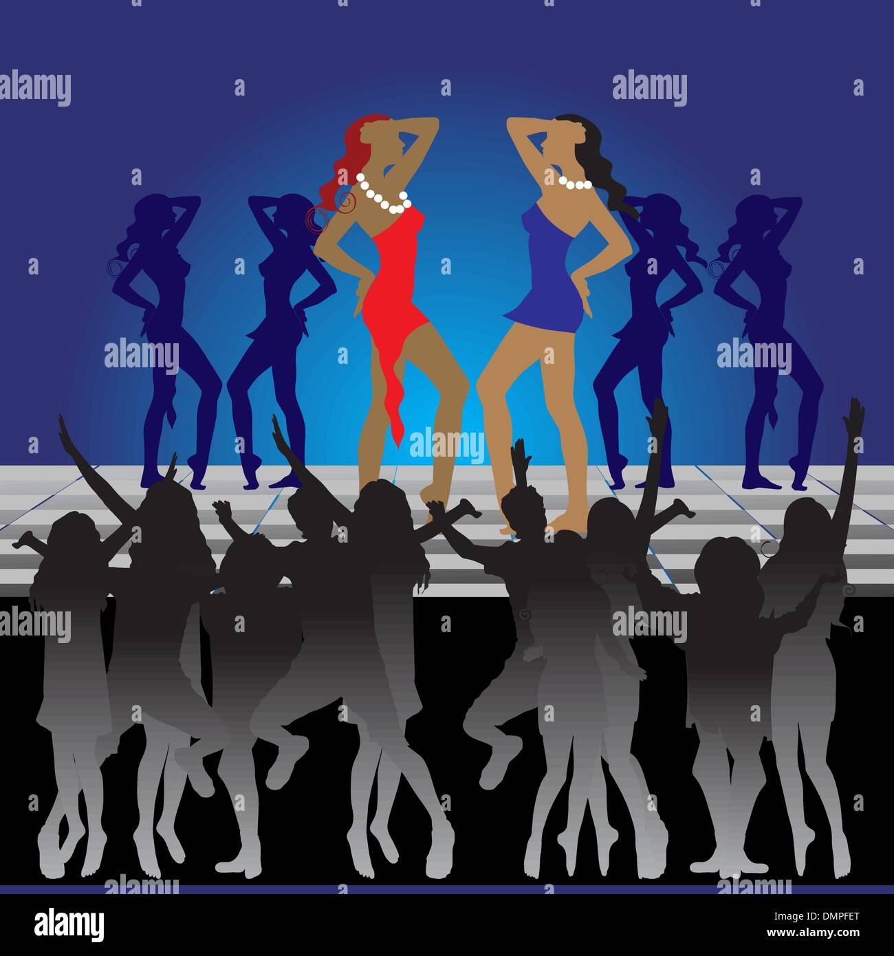 Lit dance floor Stock Vector Images - Alamy