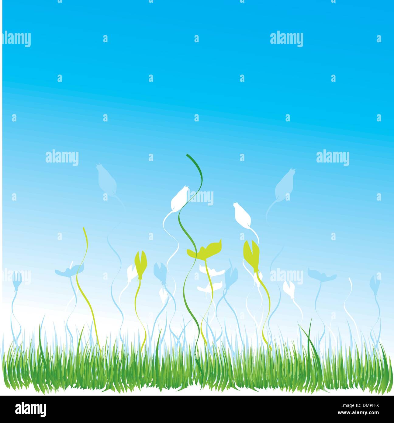 Sky Grass Vector Clipart