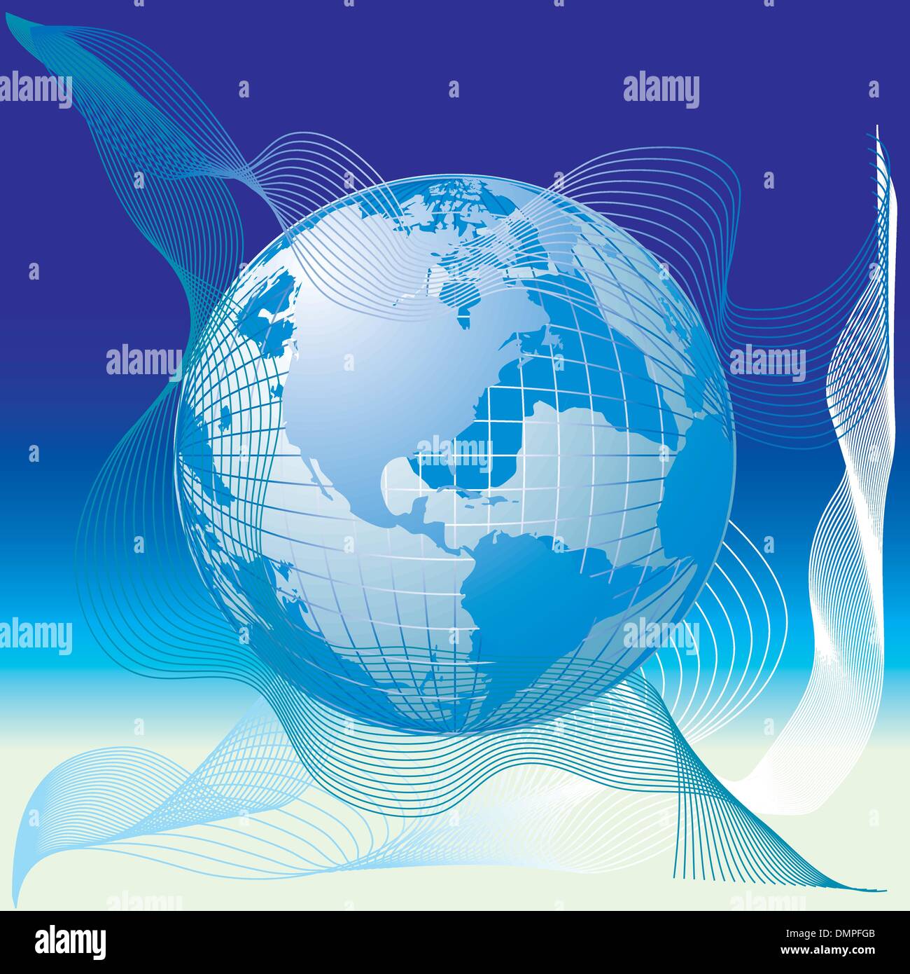 Usa on 3d map Stock Vector Images - Alamy