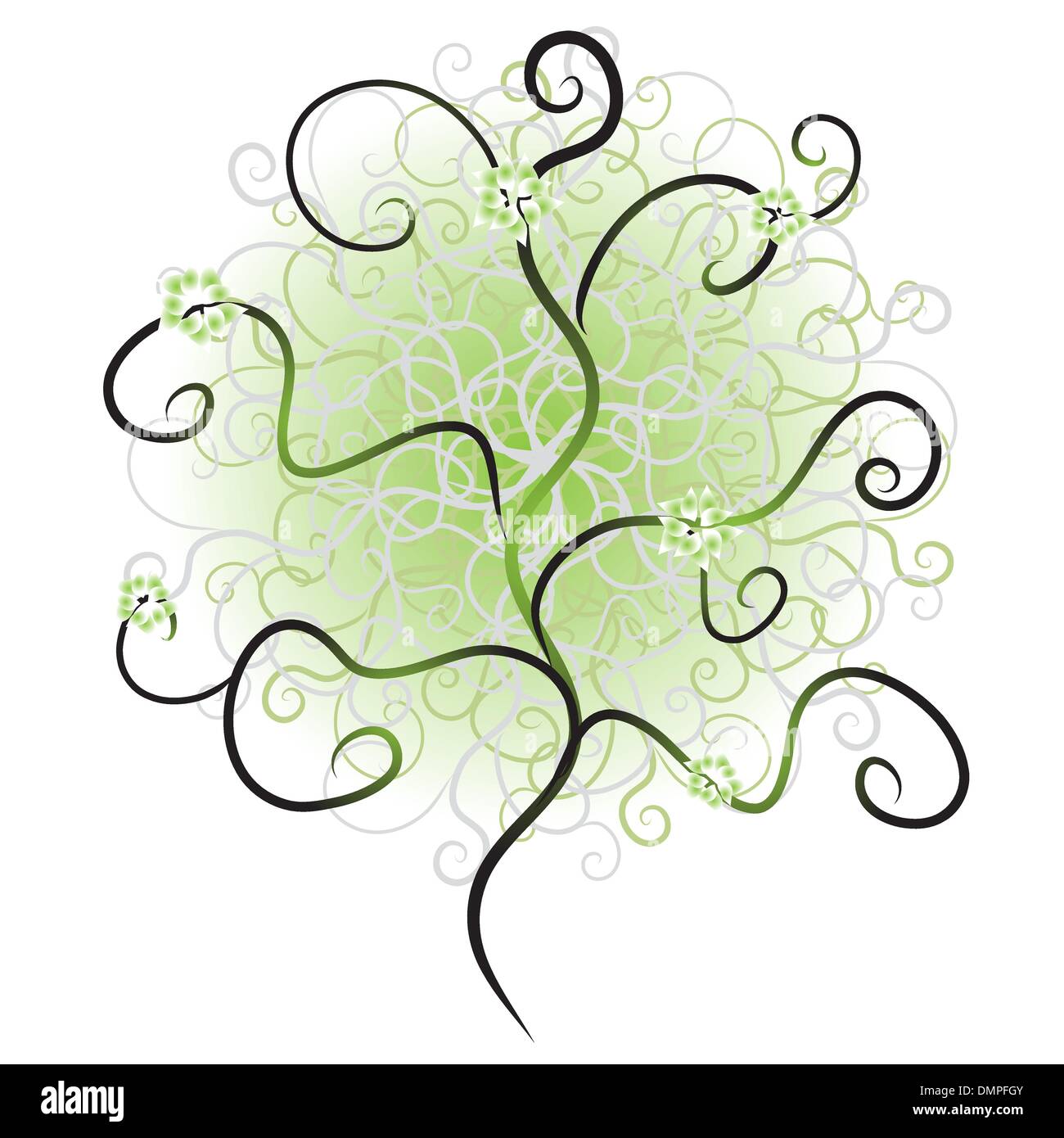 Green tree silhouette hi-res stock photography and images - Alamy