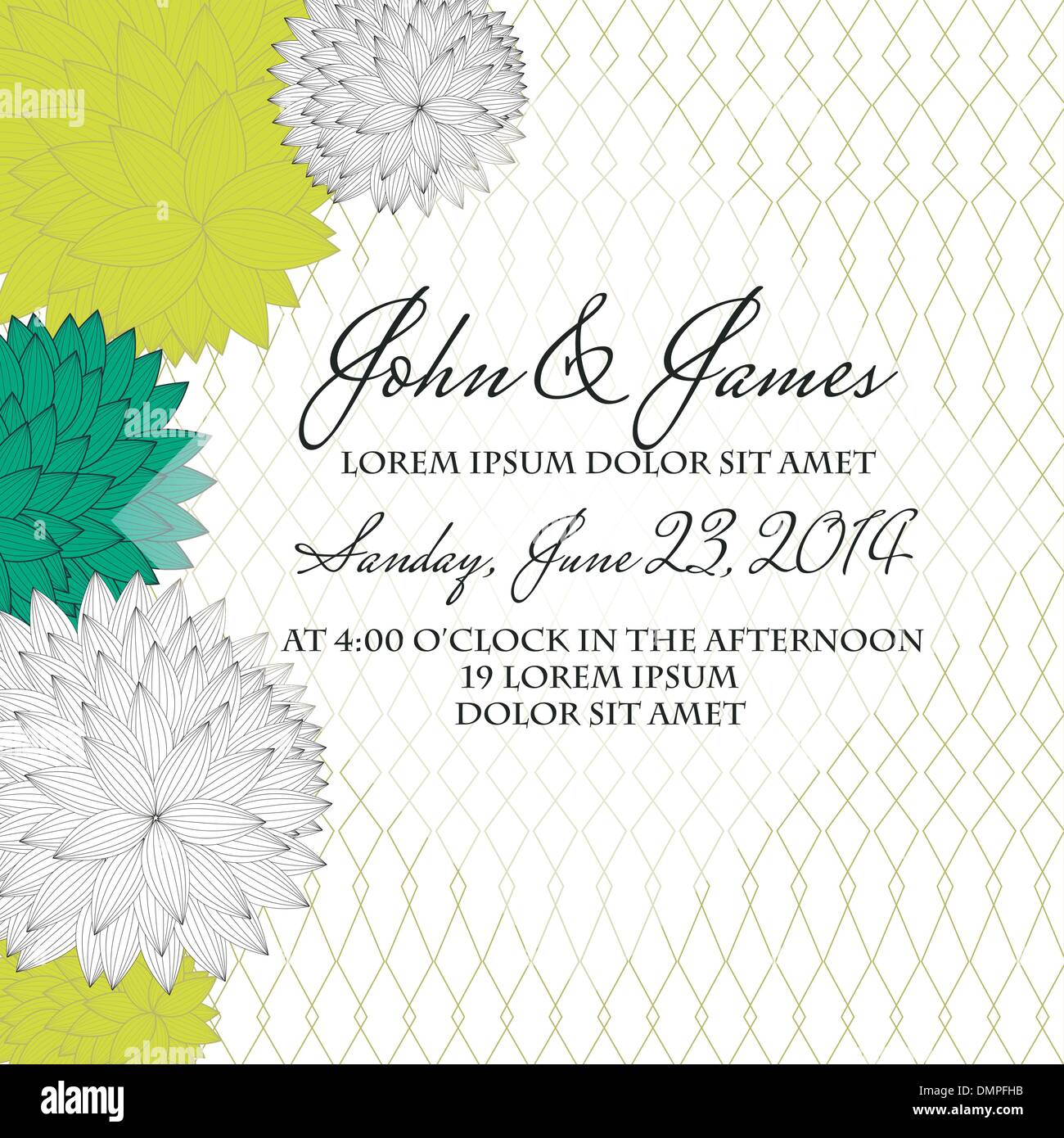 Invitation or wedding card Stock Vector Image & Art - Alamy