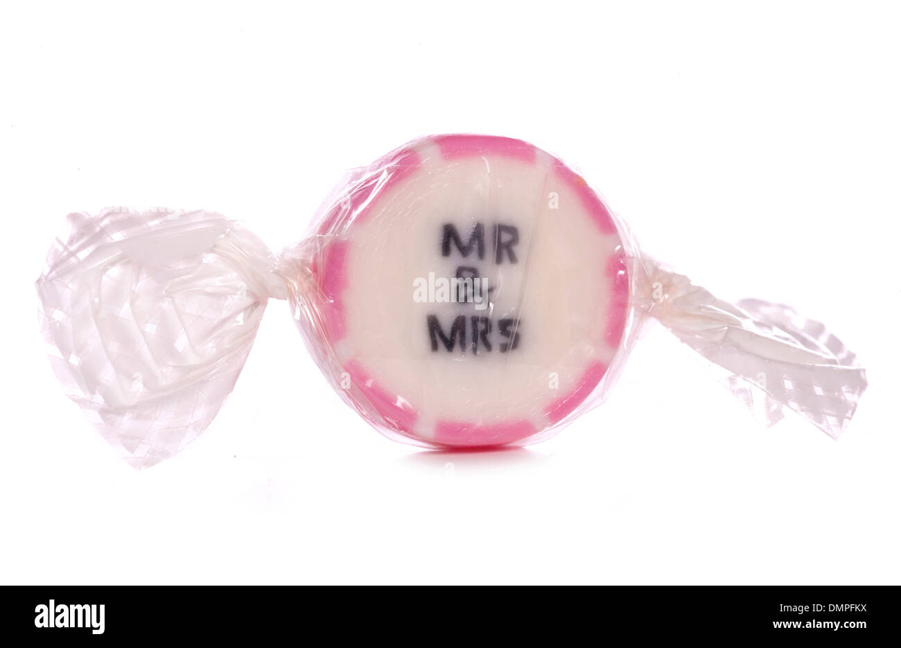 Mr and mrs wedding sweet cutout Stock Photo - Alamy