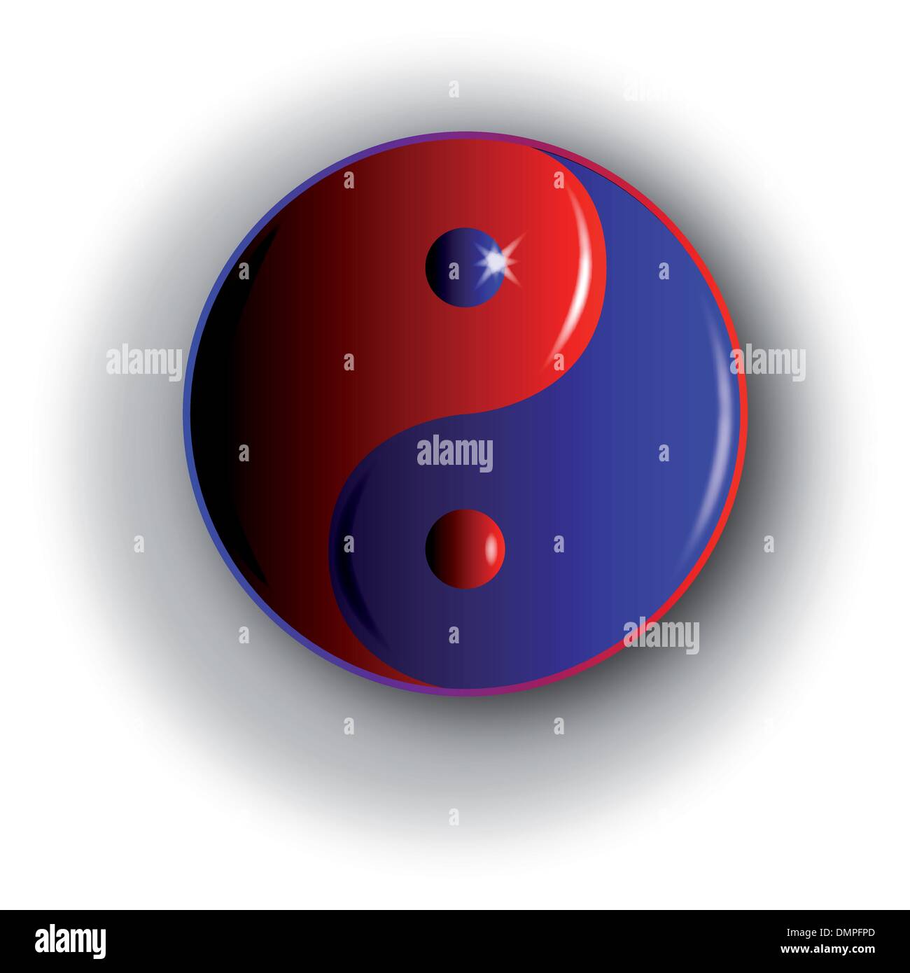 Red blue yin yang Cut Out Stock Images & Pictures - Alamy