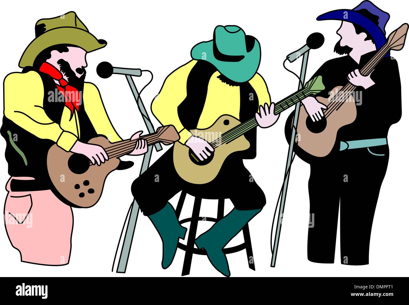 Three man with guitar Stock Vector Image & Art - Alamy