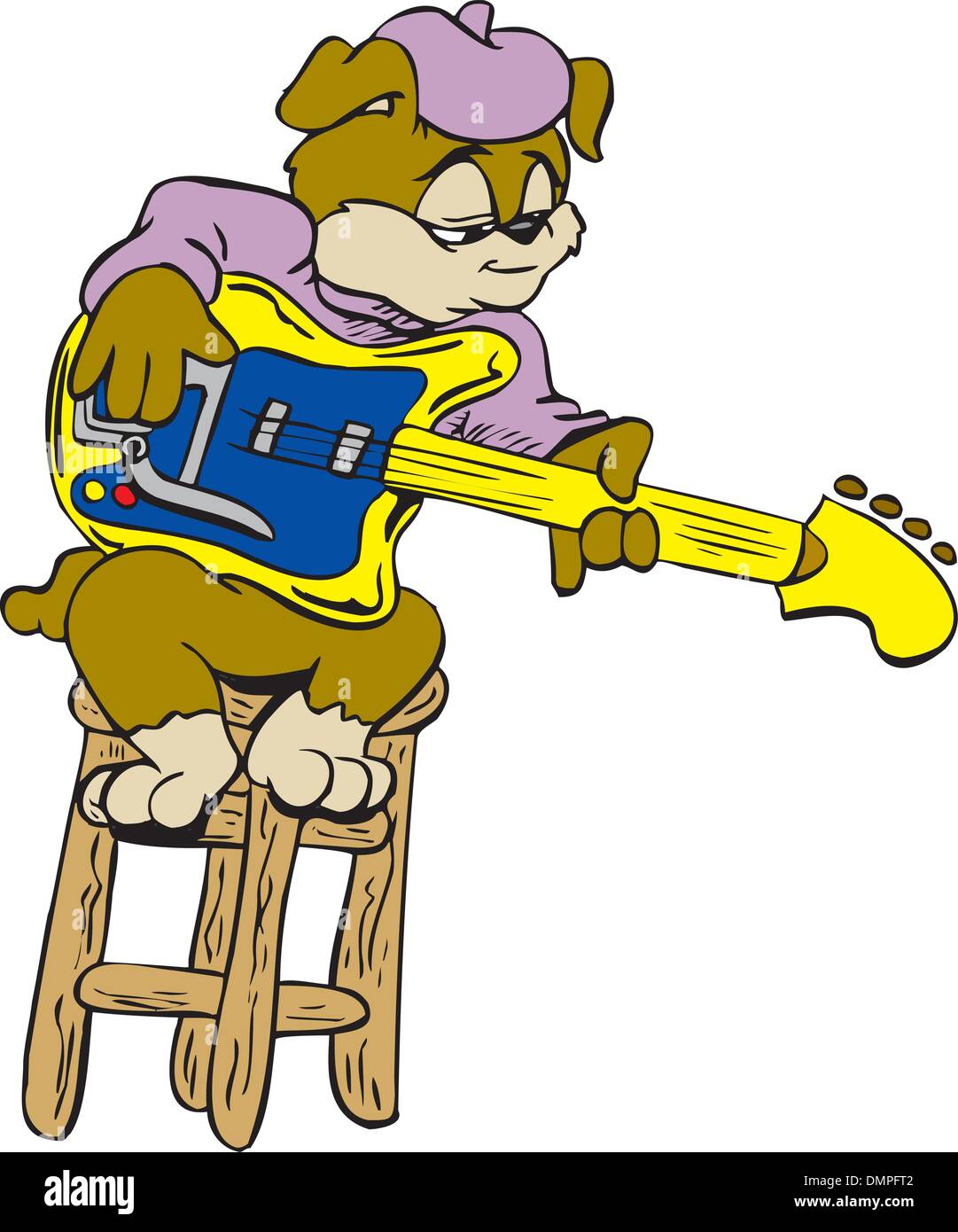 Guitar player performing Stock Vector Images - Alamy