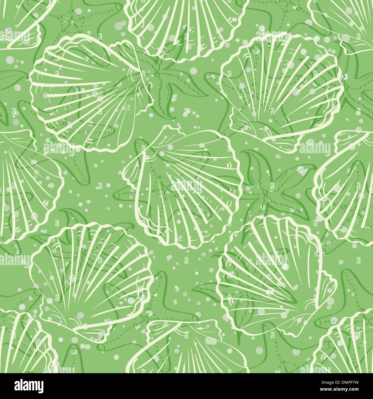 Seamless background, outline seashells Stock Vector Image & Art - Alamy