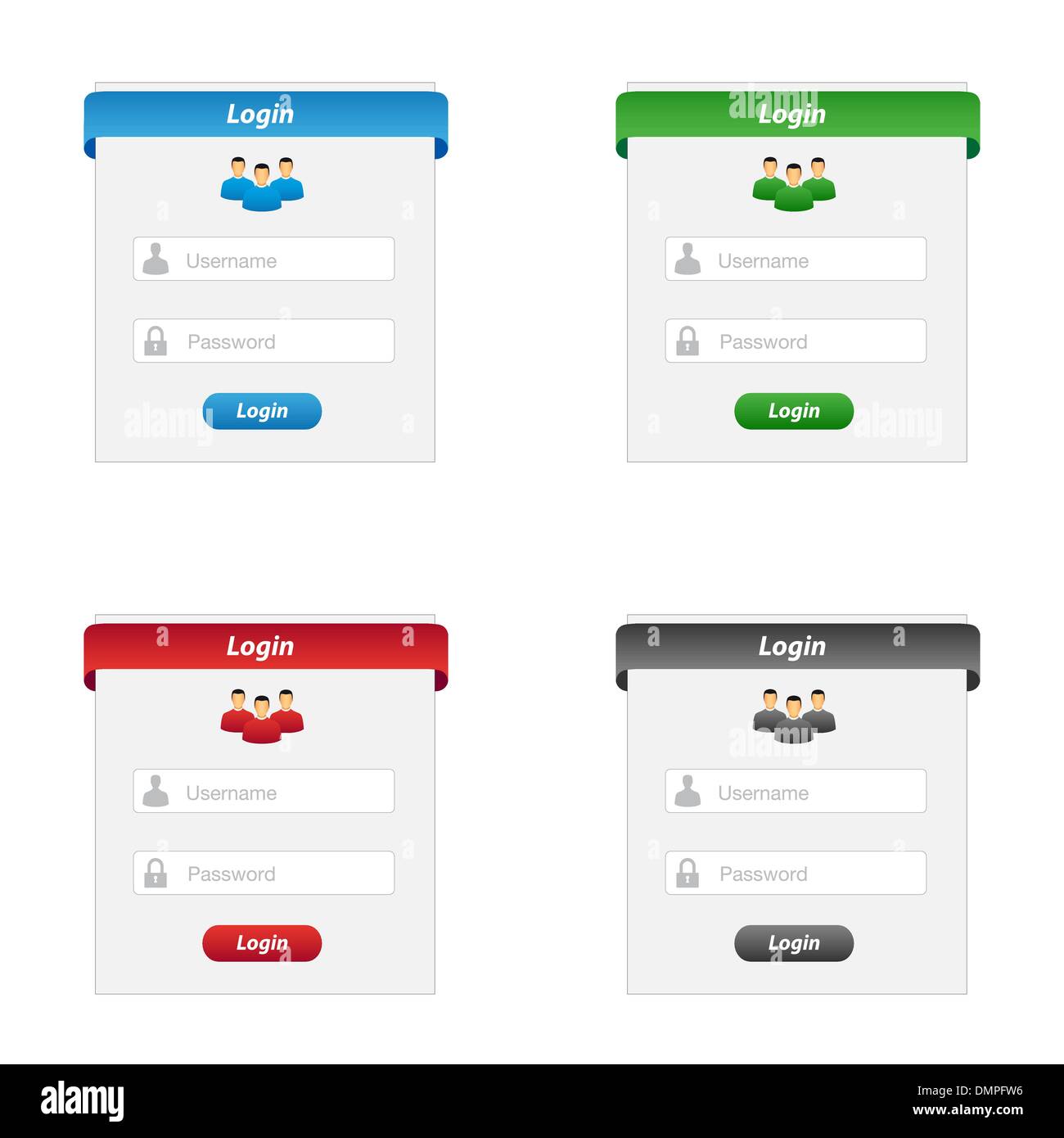 Login screen layout hi-res stock photography and images - Alamy