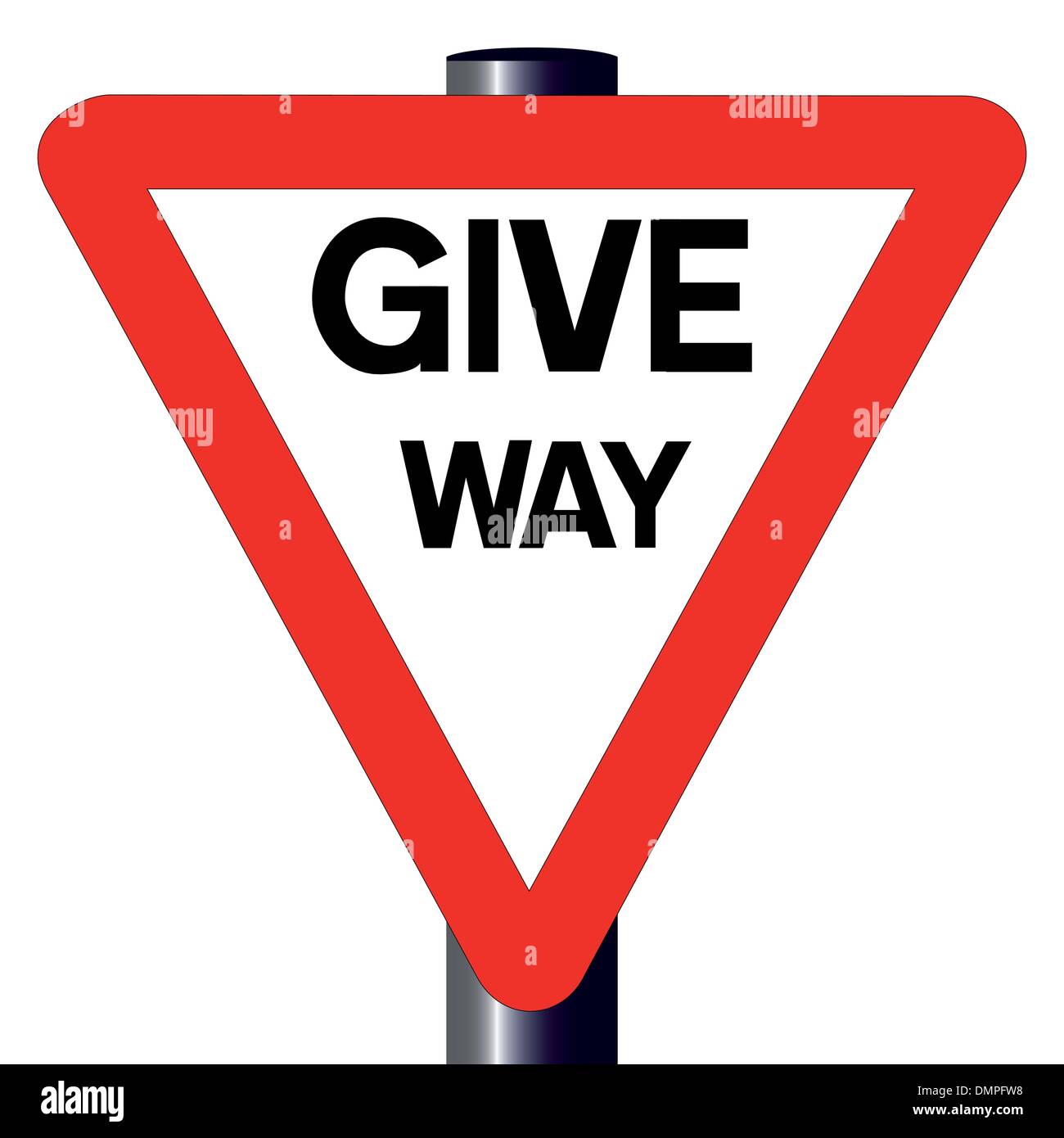 Give Way Traffic Sign Stock Vector Image & Art - Alamy