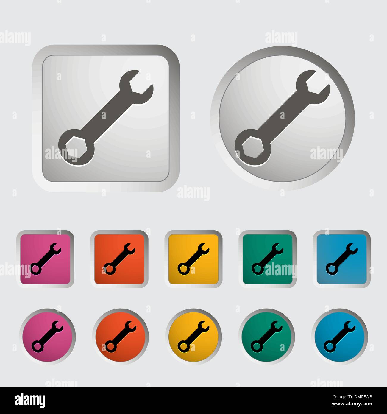 Wrench single icon Stock Vector Image & Art - Alamy