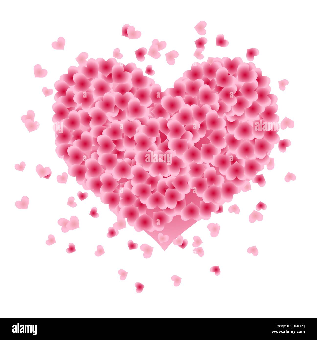 Red heart made rose Stock Vector Images - Alamy