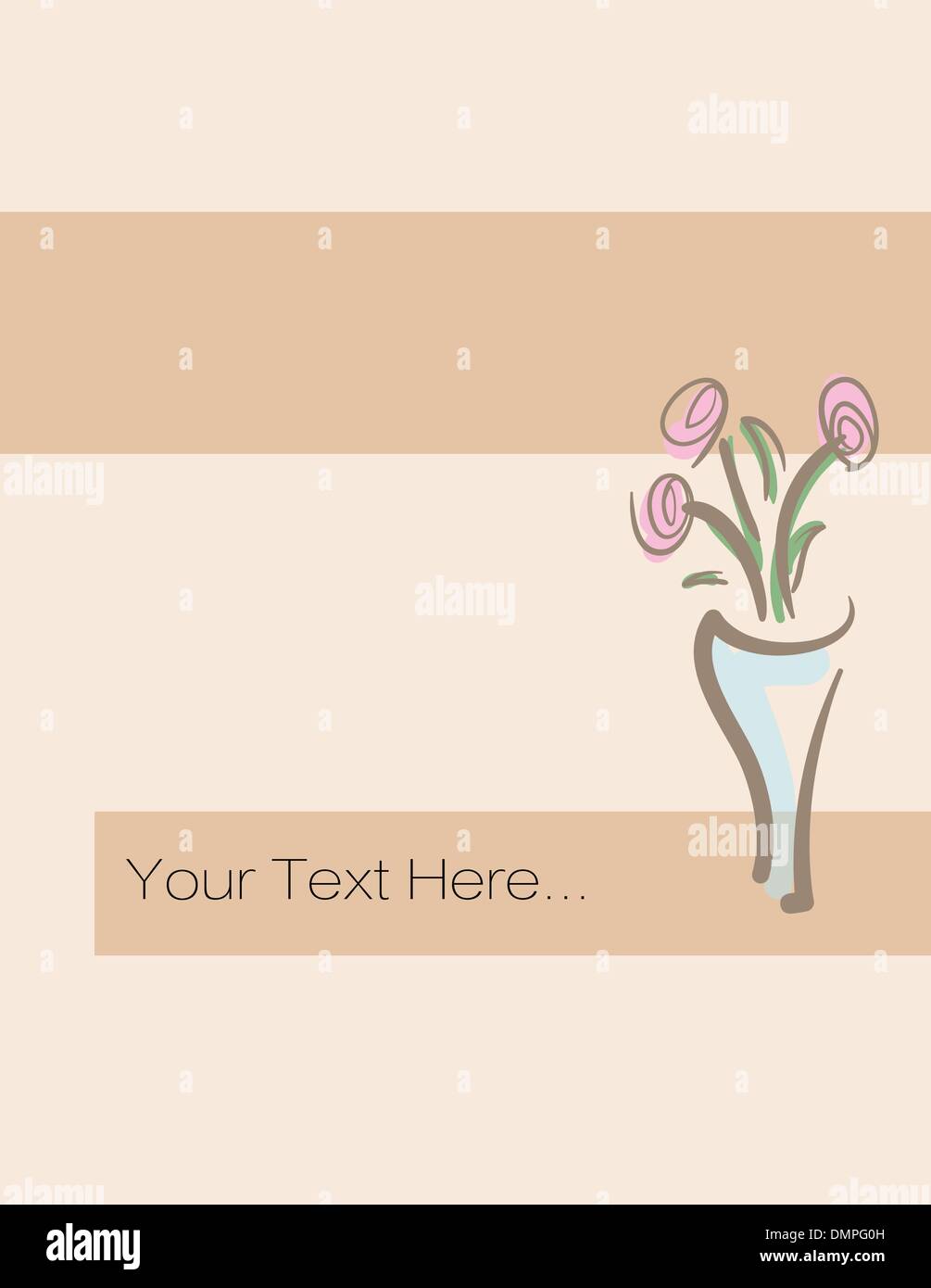 Vector greeting card with flowers Stock Vector Image & Art - Alamy