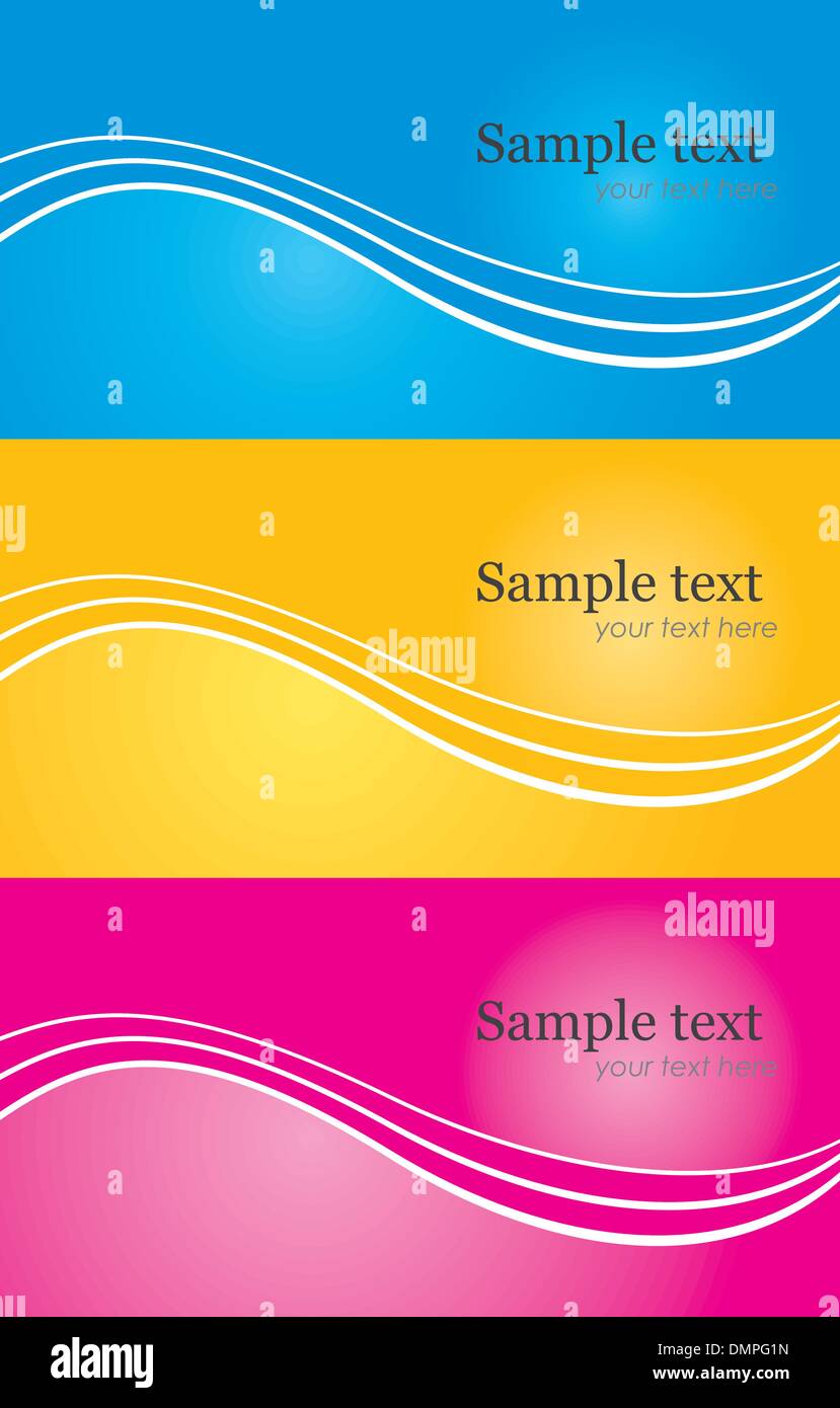 Set of modern background card in different color Stock Vector Image ...