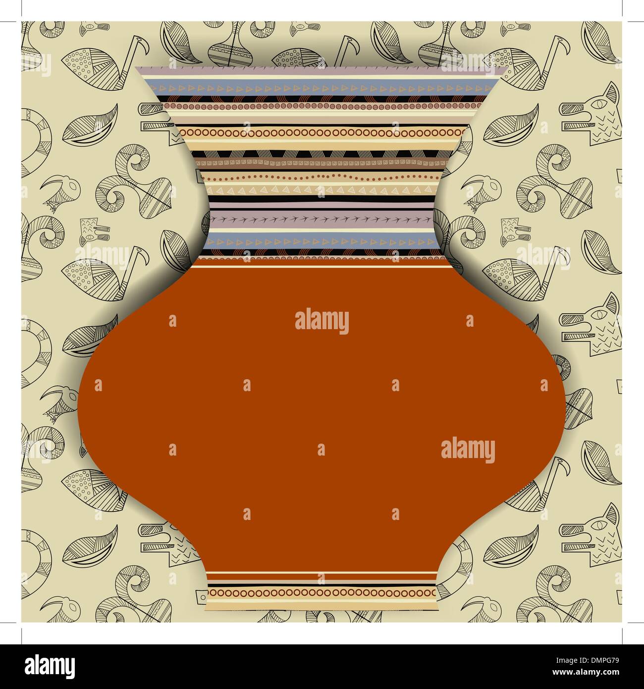 Abstract pot with elements of African patterns Stock Vector Image & Art ...