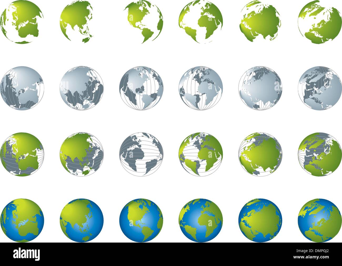 World map, 3D globe series Stock Vector Image & Art - Alamy