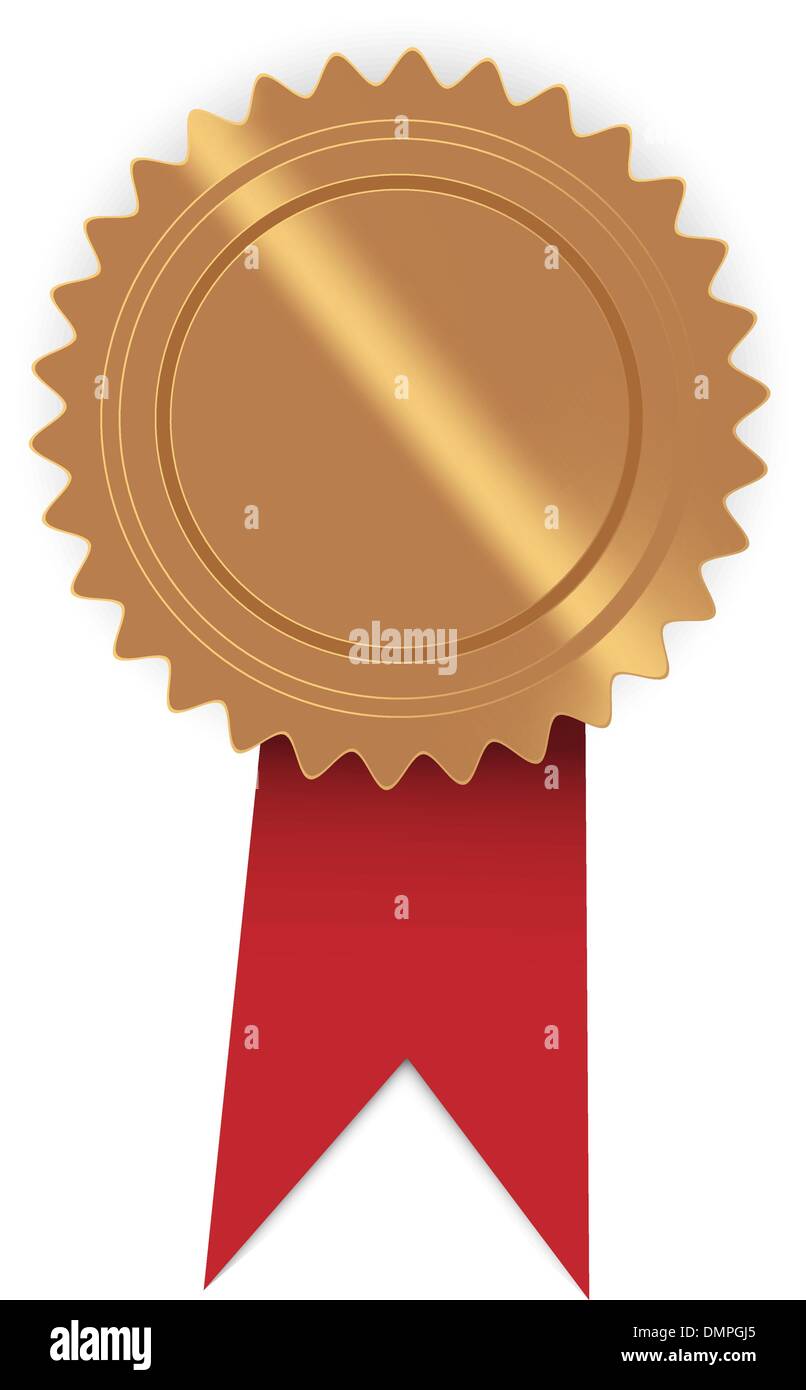 red ribbon seal Stock Vector Image & Art - Alamy